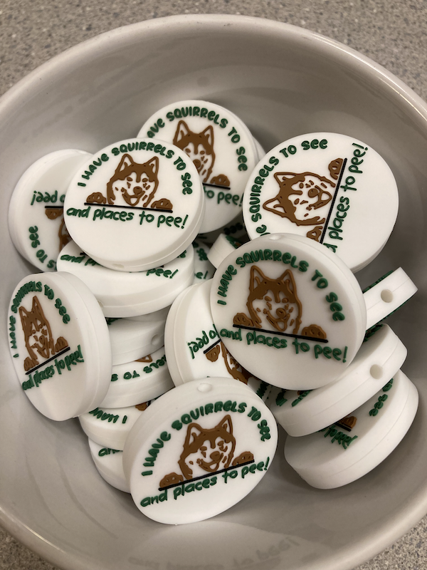 I Have Squirrels to See and Places to Pee Silicone Focal Bead - Badger ...