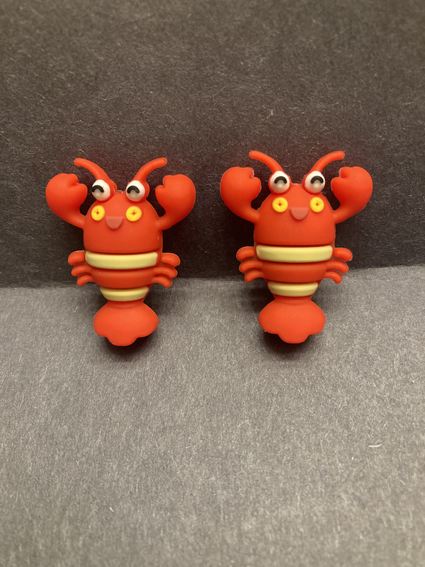 3D Happy Lobster Silicone Focal Bead - Badger Bead Supply
