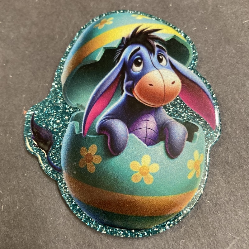 Fluffy Mule in an Easter Egg Glitter Flatback - Badger Bead Supply