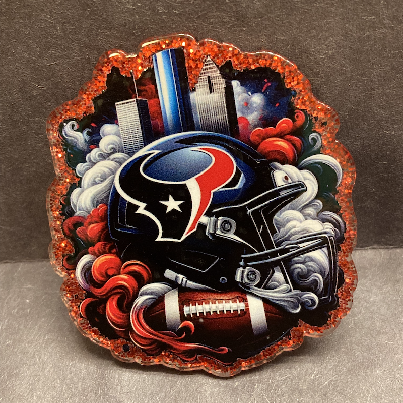 Football 108 Glitter Flatback - Badger Bead Supply