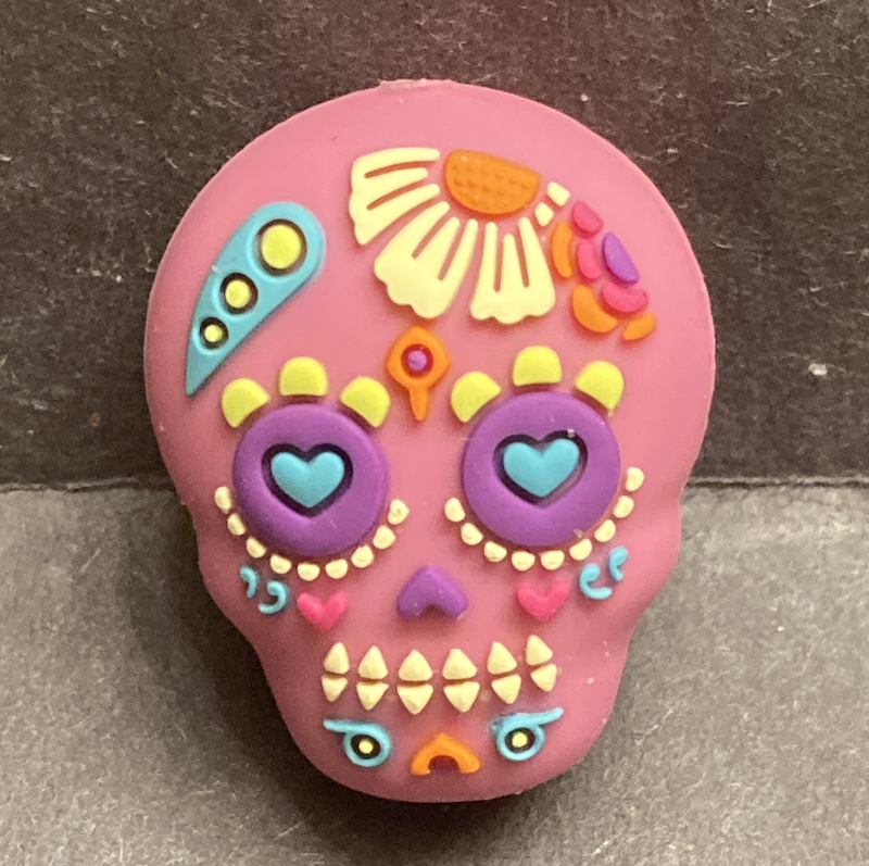 3D Psychodelic Skull Silicone Focal Bead - Badger Bead Supply