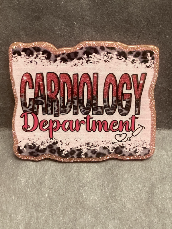 Cardiology Department Glitter Flatback - Badger Bead Supply
